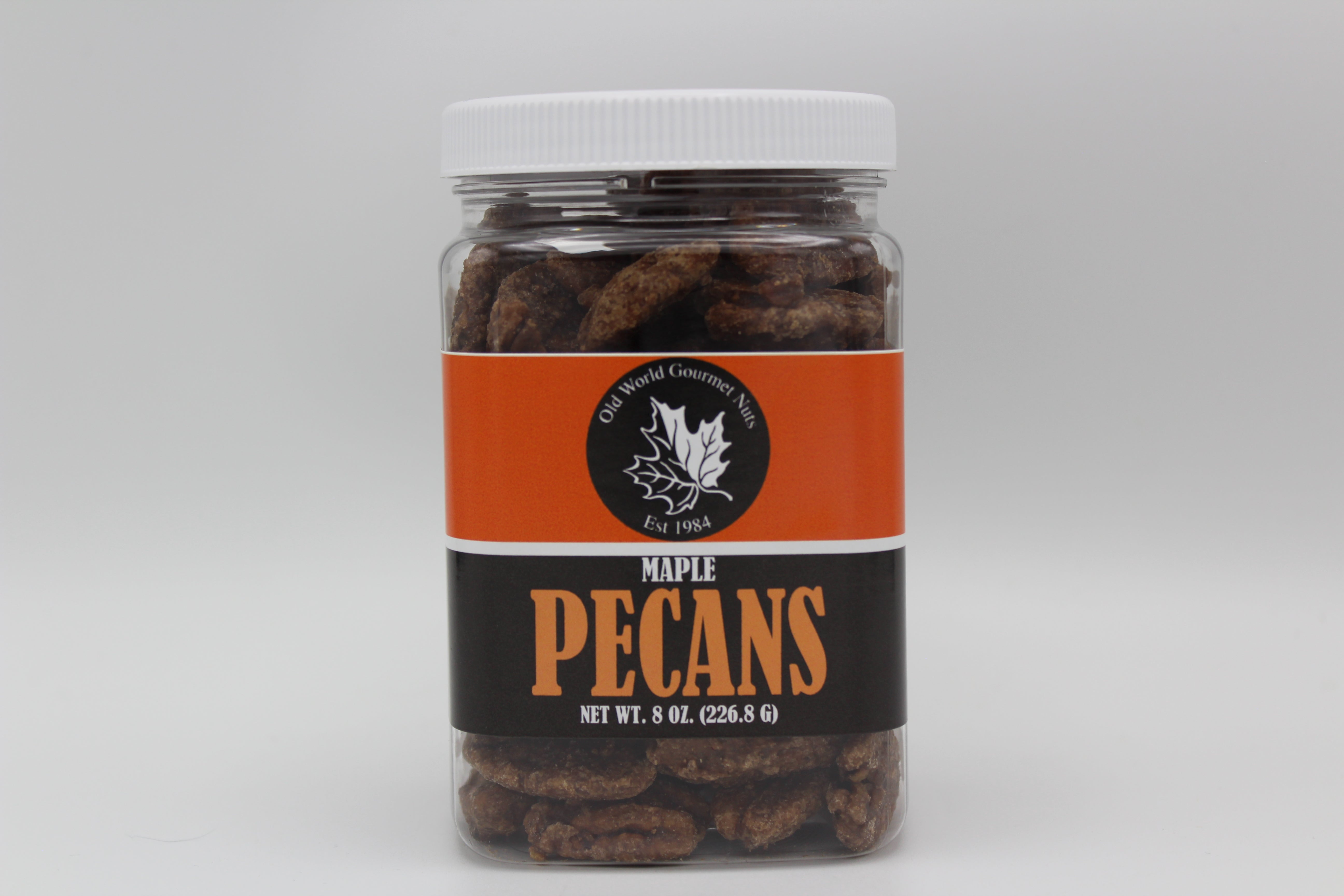 8 oz. Jar - Maple Pecans – Old World Gourmet Nuts